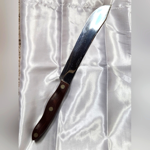 Cutco | Kitchen | Cutco No 22 Straight Edge Butcher Brown Handle Knife ...